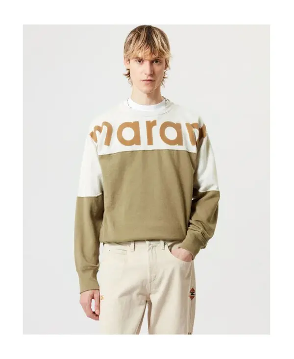 Isabel Marant Étoile Two-tone Crewneck Sweatshirt With Logo