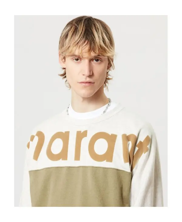 Isabel Marant Étoile Two-tone Crewneck Sweatshirt With Logo