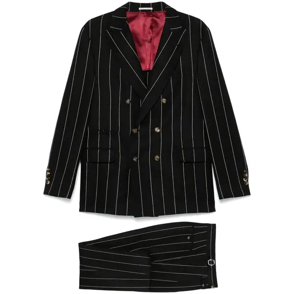 Brunello Cucinelli Pinstriped Suit - Black