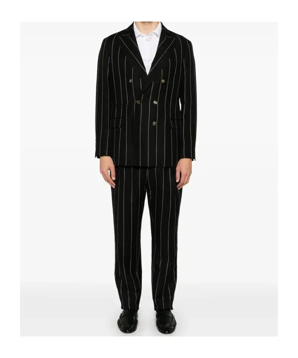Brunello Cucinelli Pinstriped Suit - Black