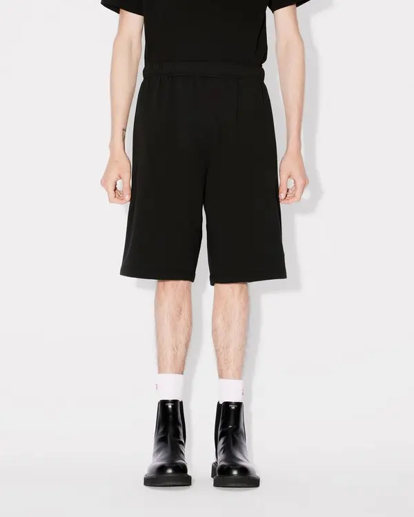 Kenzo Boke Flower Embroidered Wide Leg Shorts