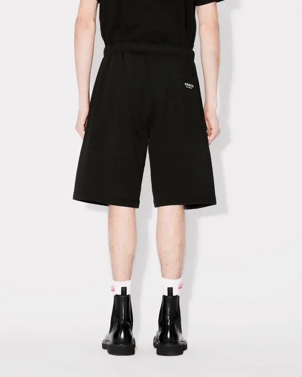Kenzo Boke Flower Embroidered Wide Leg Shorts