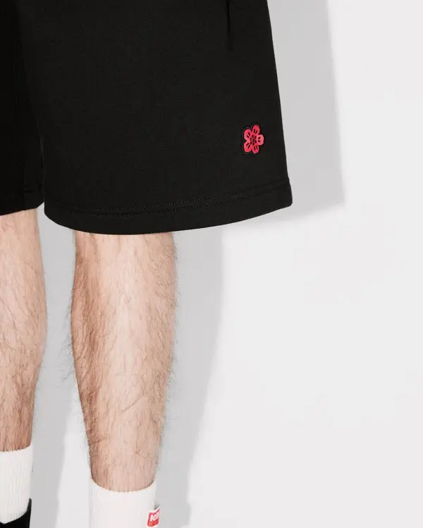 Kenzo Boke Flower Embroidered Wide Leg Shorts