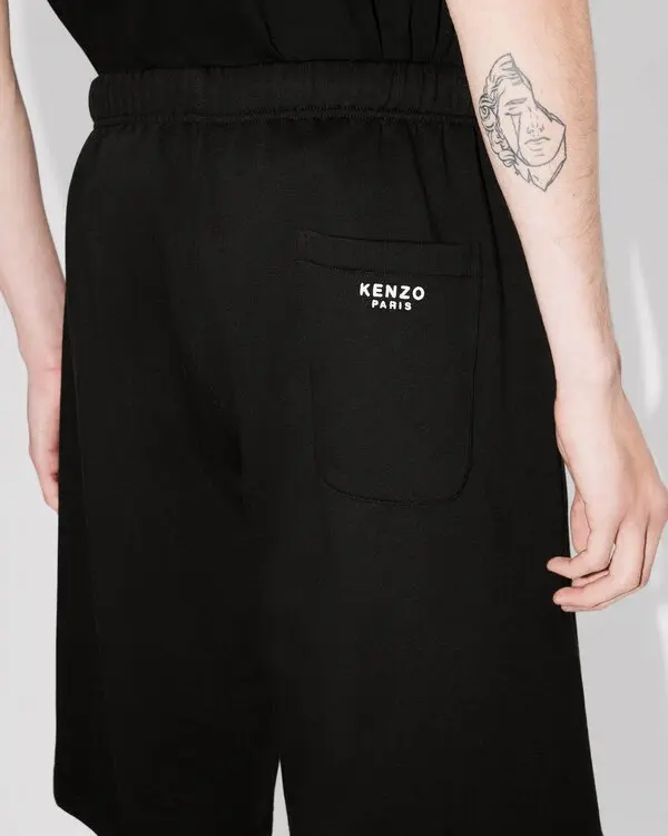 Kenzo Boke Flower Embroidered Wide Leg Shorts