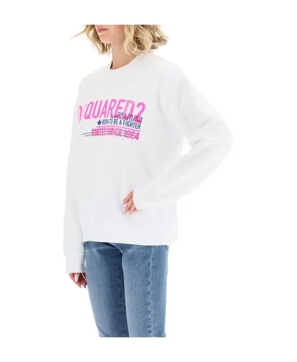 Dsquared2 Crewneck Sweatshirt With Logo Print