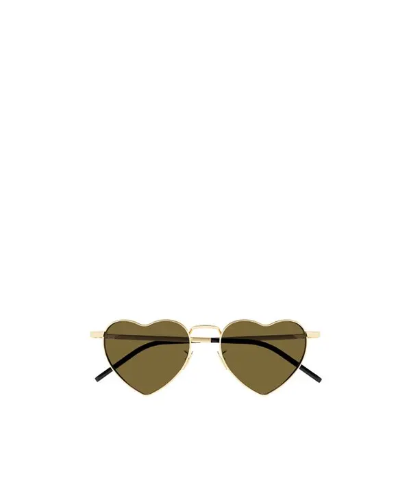 Saint Laurent Loulou Heart-frame Sunglasses - Green