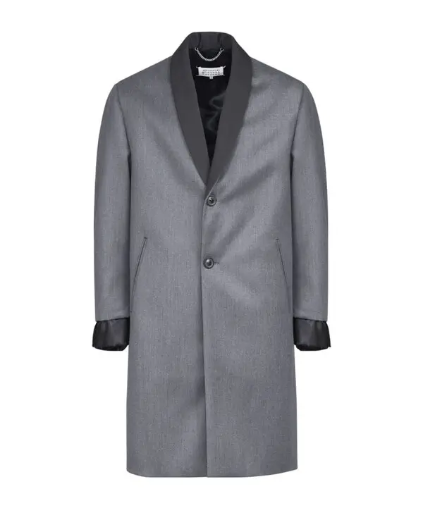 MAISON MARGIELA Cavalry Layered Twill Coat - Charcoal