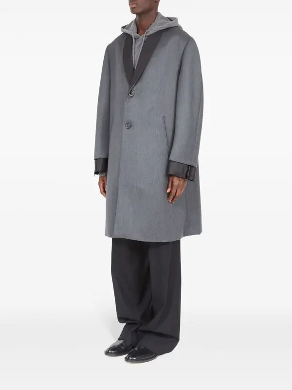 MAISON MARGIELA Cavalry Layered Twill Coat - Charcoal