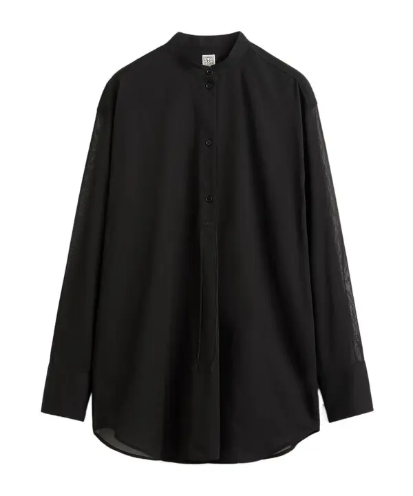 TOTEME Box-pleat Detailed Collar Blouse
