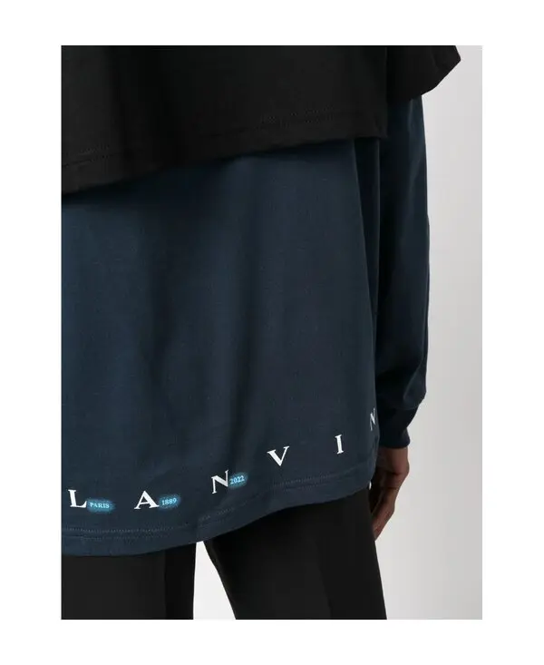 LANVIN Sci-fi Print Layered Hoodie