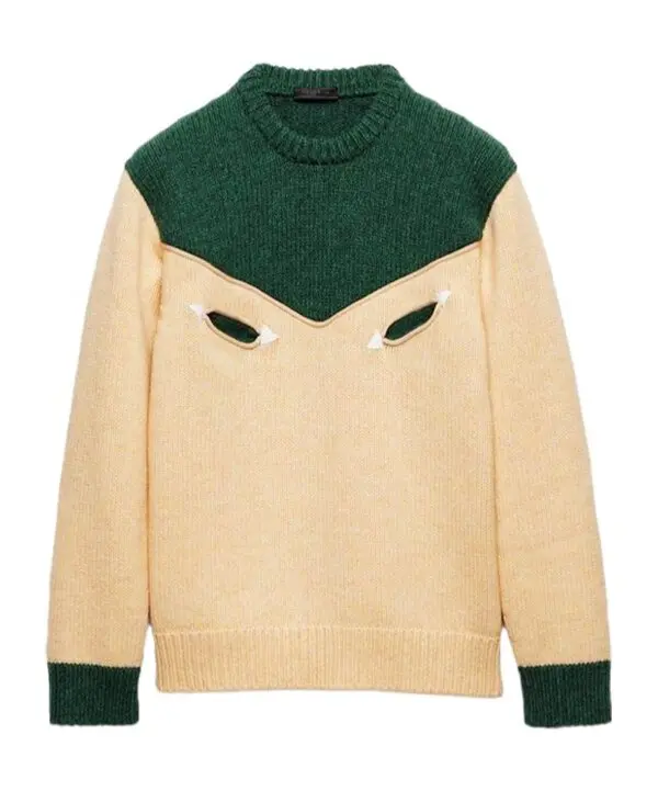 Prada Oversized Shetland Wool Sweater - Nude