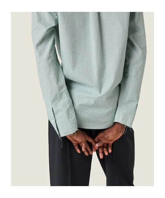 Miu Miu Logo Embroidered Checked Shirt