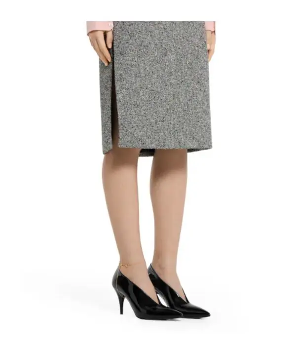 Gucci 97 Pointed Toe Pumps With Chain Embellishment