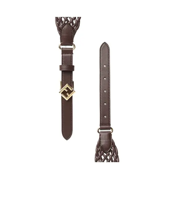 Fendi Leather Belt - Brown