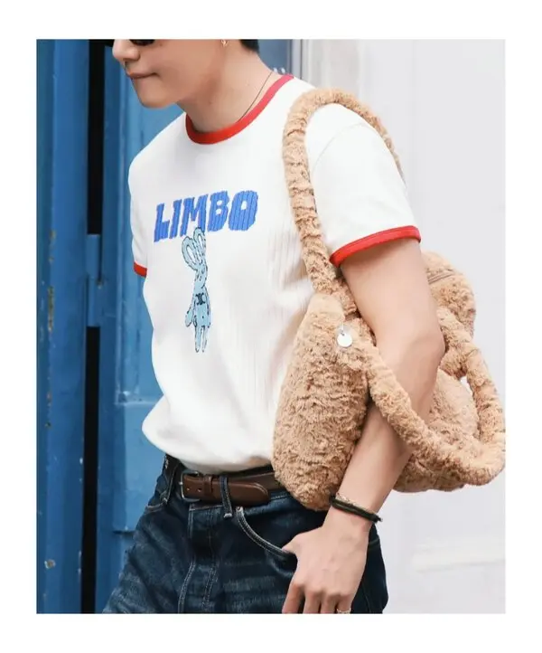 Celine Regular T-shirt In Ribbed Cotton Jersey