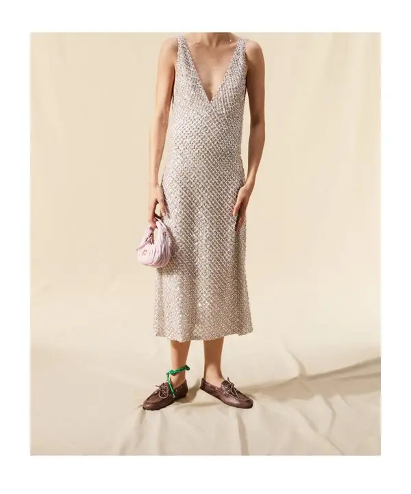Miu Miu Embroidered Chiffon Dress