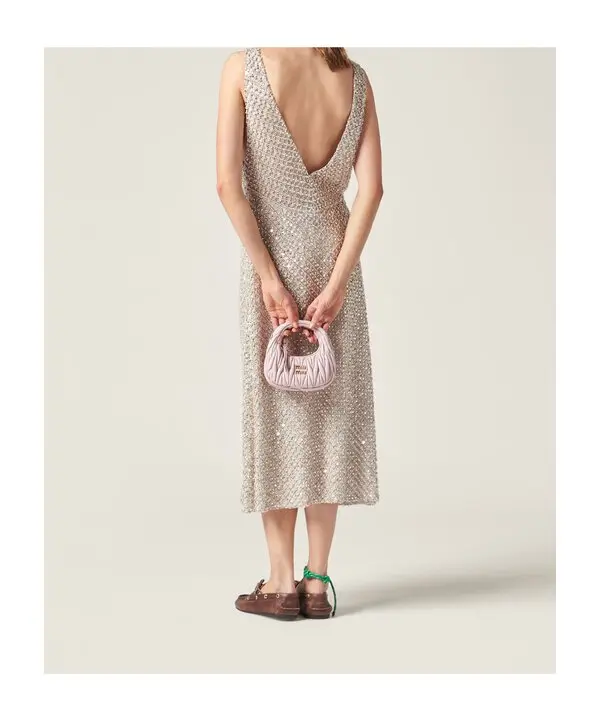 Miu Miu Embroidered Chiffon Dress