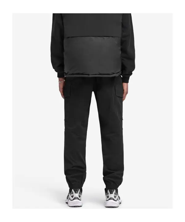 REPRESENT Elasticated Cargo Pants With Metal Bar Logo - Black