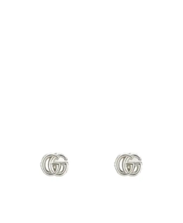 Gucci Gg Marmont Stud Earrings - Gray