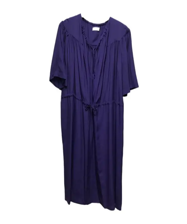 Dries Van Noten Short Sleeve Pleated Drawstring Dress