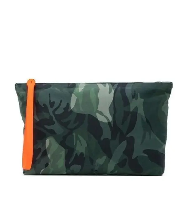 Alexander McQueen Camouflage Printed Pouch - Green