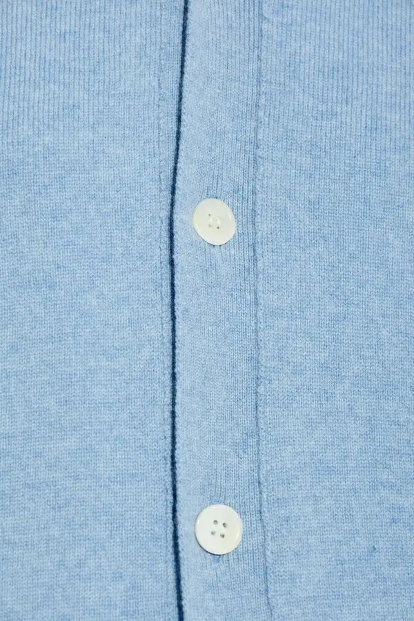 Play Comme Des Garcon Long Sleeve Cardigan - Light Blue