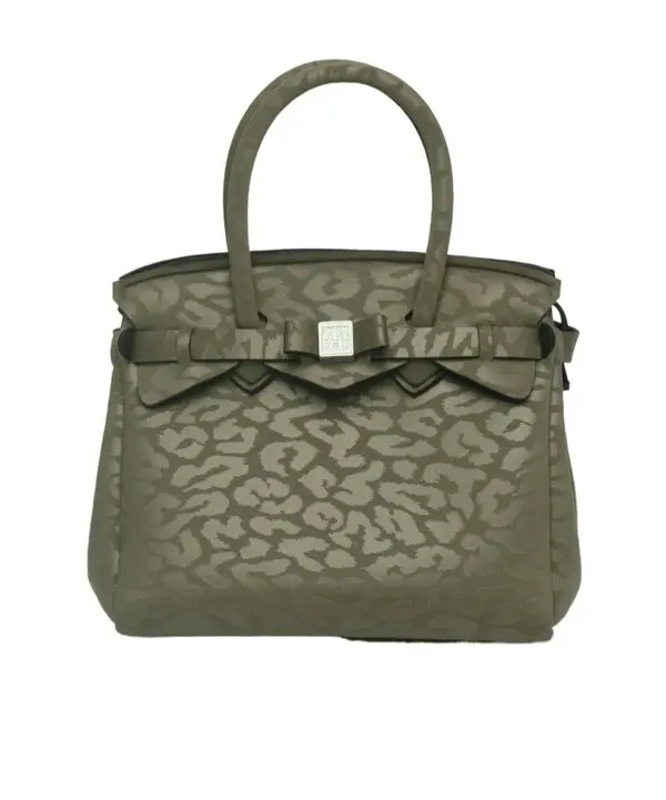 Save My Bag Bow Handbag - Leopardkaki