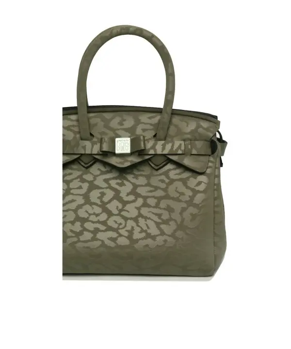 Save My Bag Bow Handbag - Leopardkaki
