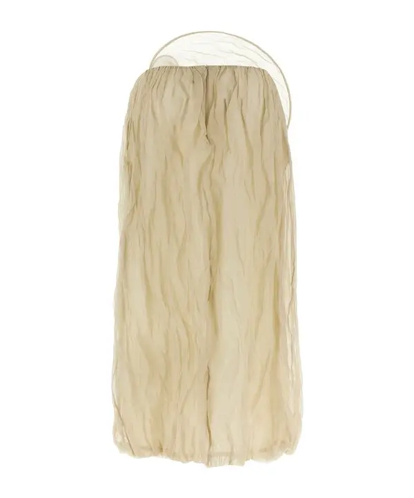 Magda Butrym Balloon Midi Skirt With Rose Embellishment