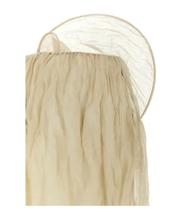 Magda Butrym Balloon Midi Skirt With Rose Embellishment