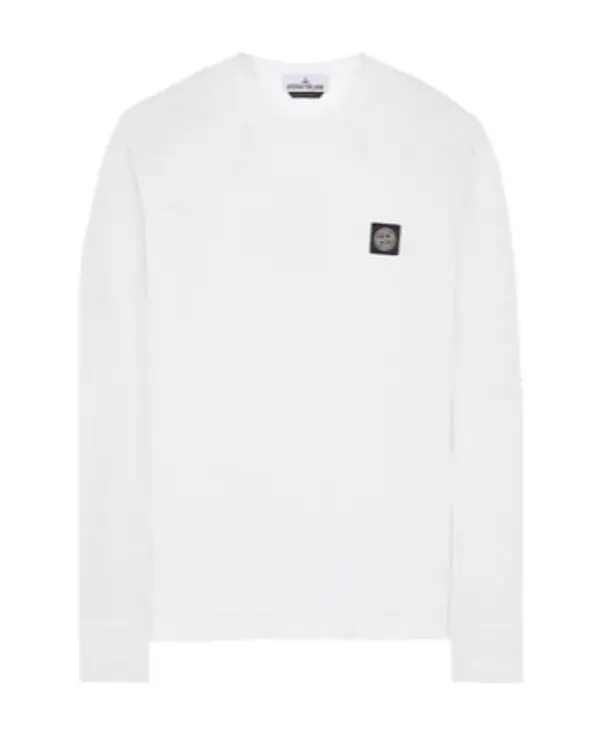 Stone Island Compass-patch Crew-neck Sweatshirt - White