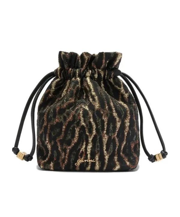 GANNI Metallic Bouclé Pouch Bag