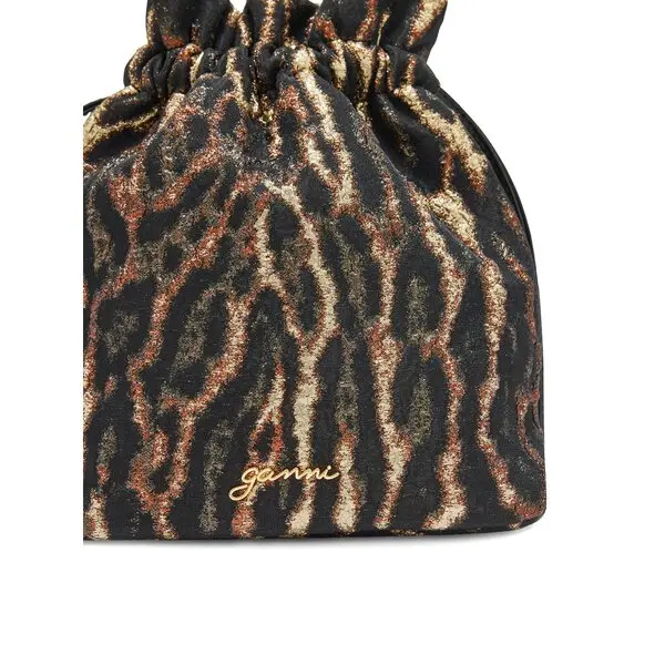 GANNI Metallic Bouclé Pouch Bag
