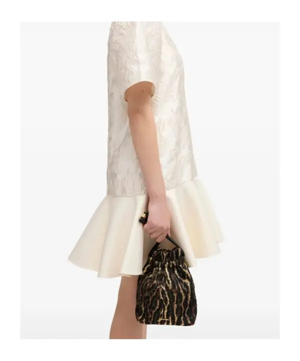 GANNI Metallic Bouclé Pouch Bag