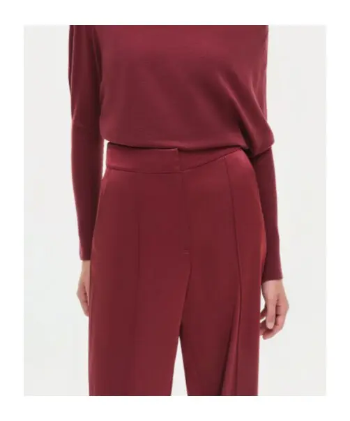 Simkhai Kyra Satin Wide Leg Pants - Cranberry