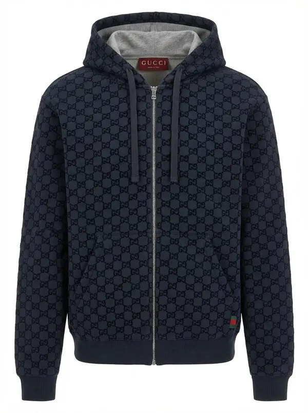Gucci Double G Printed Viscose Zip Jacket