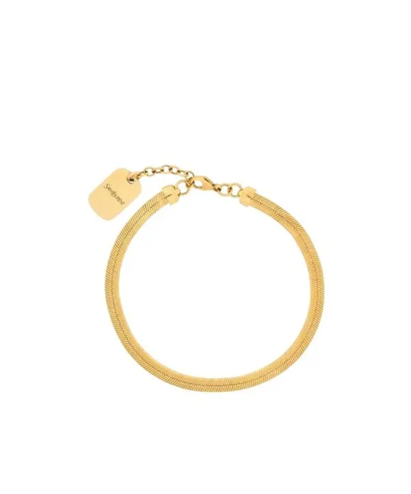 Saint Laurent Herringbone Chain Bracelet - Tonglu Gold