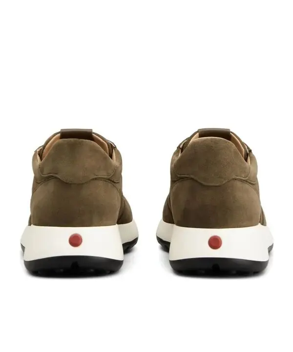 TOD'S Suede Round Toe Lace-up Sneakers - Green