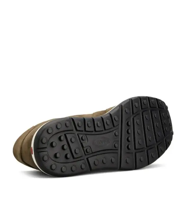 TOD'S Suede Round Toe Lace-up Sneakers - Green