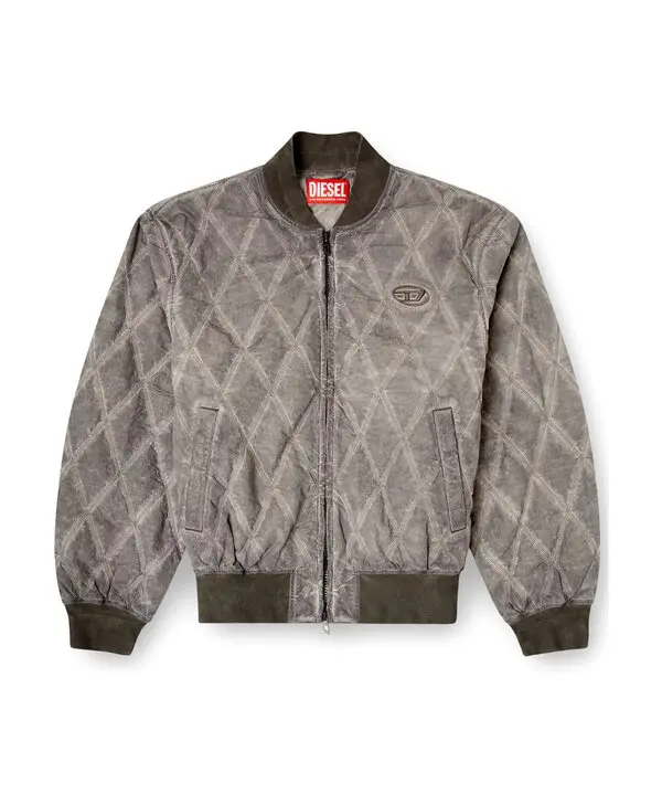 DIESEL® J-type-treat Bomber Jacket - Grey