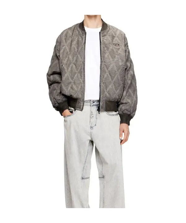 DIESEL® J-type-treat Bomber Jacket - Grey