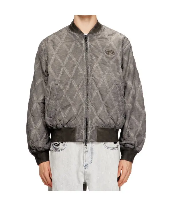 DIESEL® J-type-treat Bomber Jacket - Grey