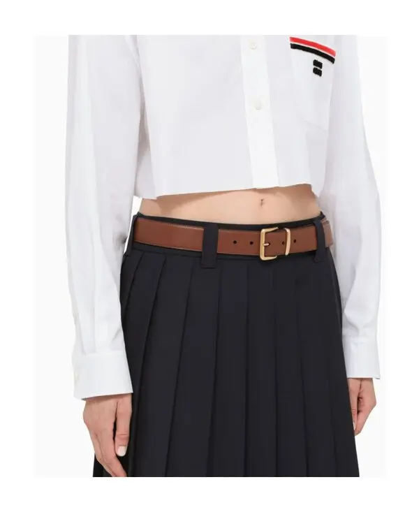 Miu Miu Logo Detailed Buckle Belt