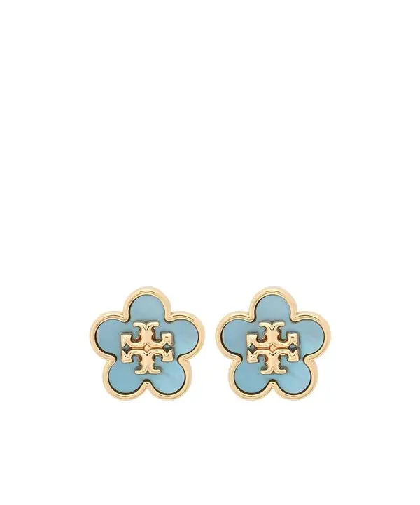 Tory Burch Flower-shaped Stud Earrings - Blue