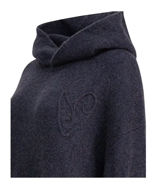 Acne Studios Layered Yak-blend Hoodie With Flannel Shirting Details - Black