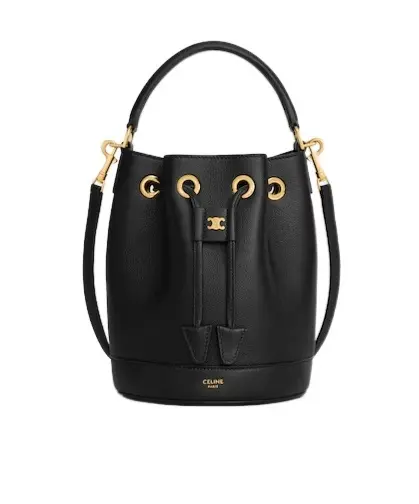 Celine Teen Clara Bag In Supple Grained Calfskin - Black