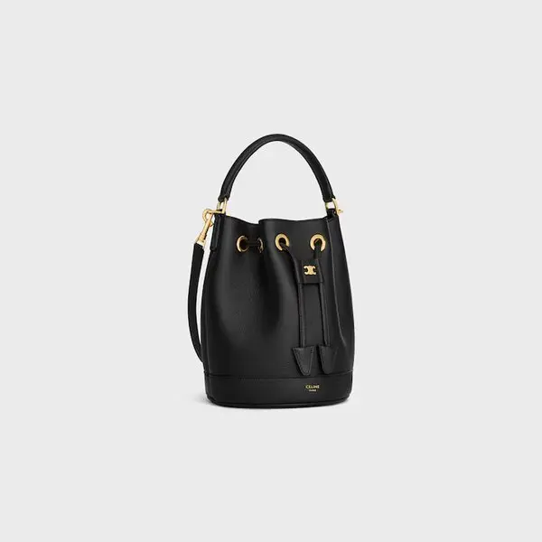 Celine Teen Clara Bag In Supple Grained Calfskin - Black