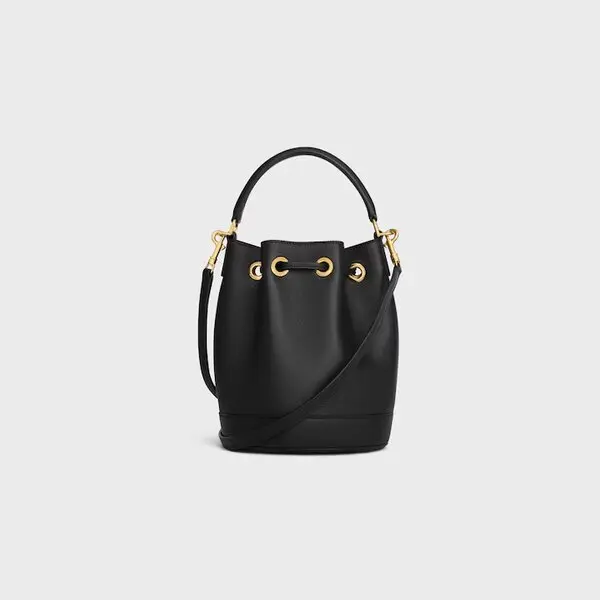 Celine Teen Clara Bag In Supple Grained Calfskin - Black