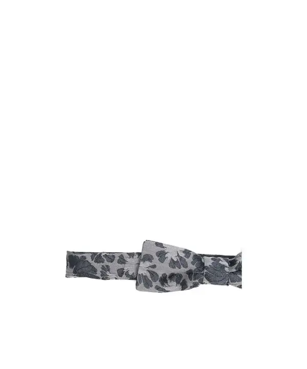 Dries Van Noten Printed Jacquard Bow Tie - Grey