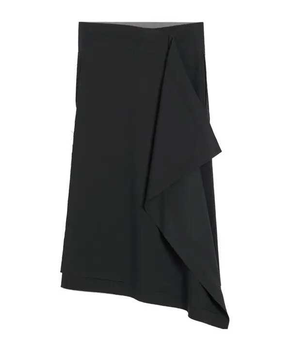 AMI Paris Midi Wrapped Skirt - Anthracite
